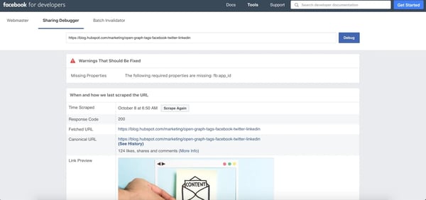 HubSpot's 5-Step Process to Fix Images With Facebook Debugger